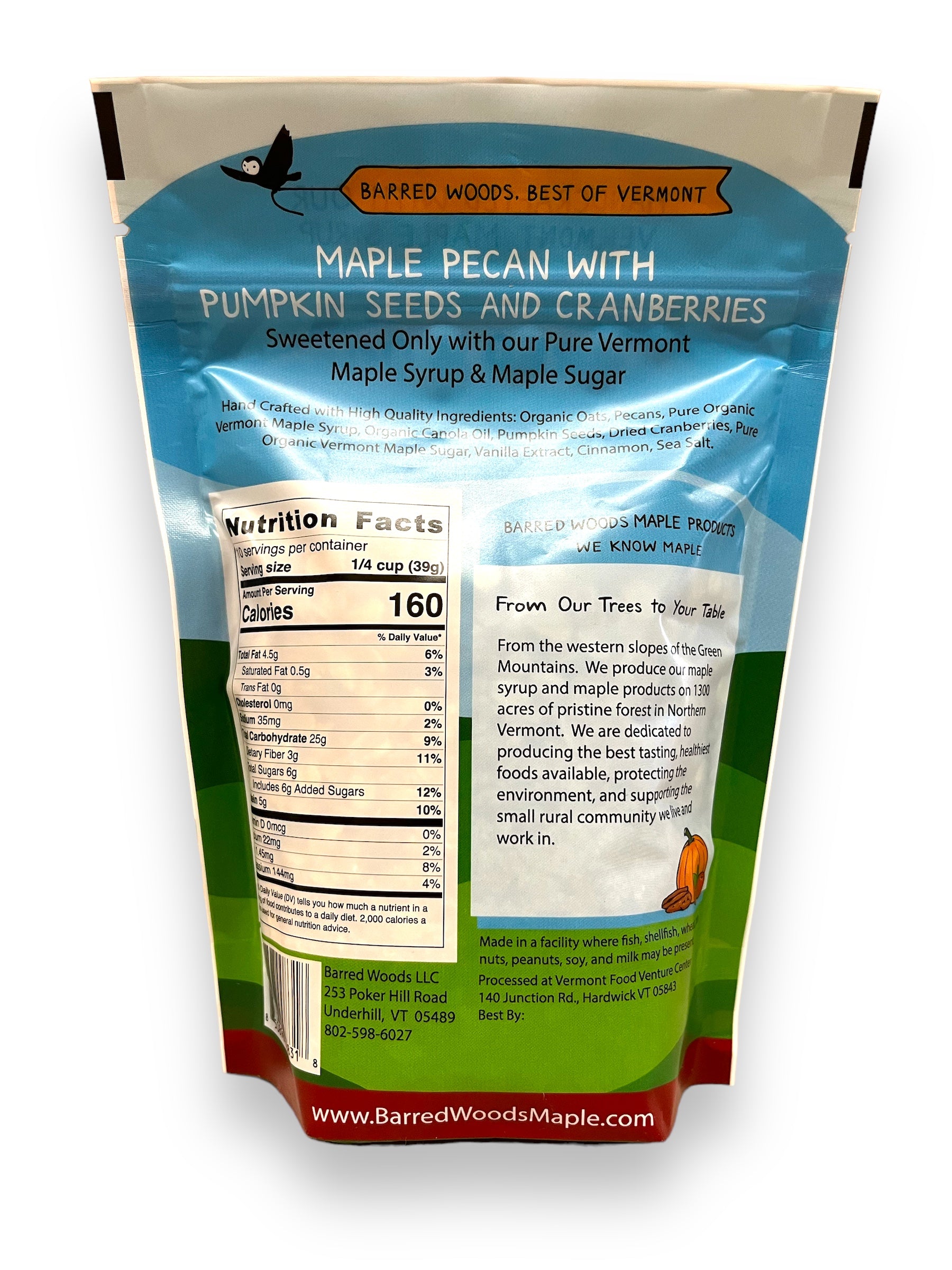 10 oz Maple Crunch Granola - Pumpkin Seeds and Cranberries – Barred ...