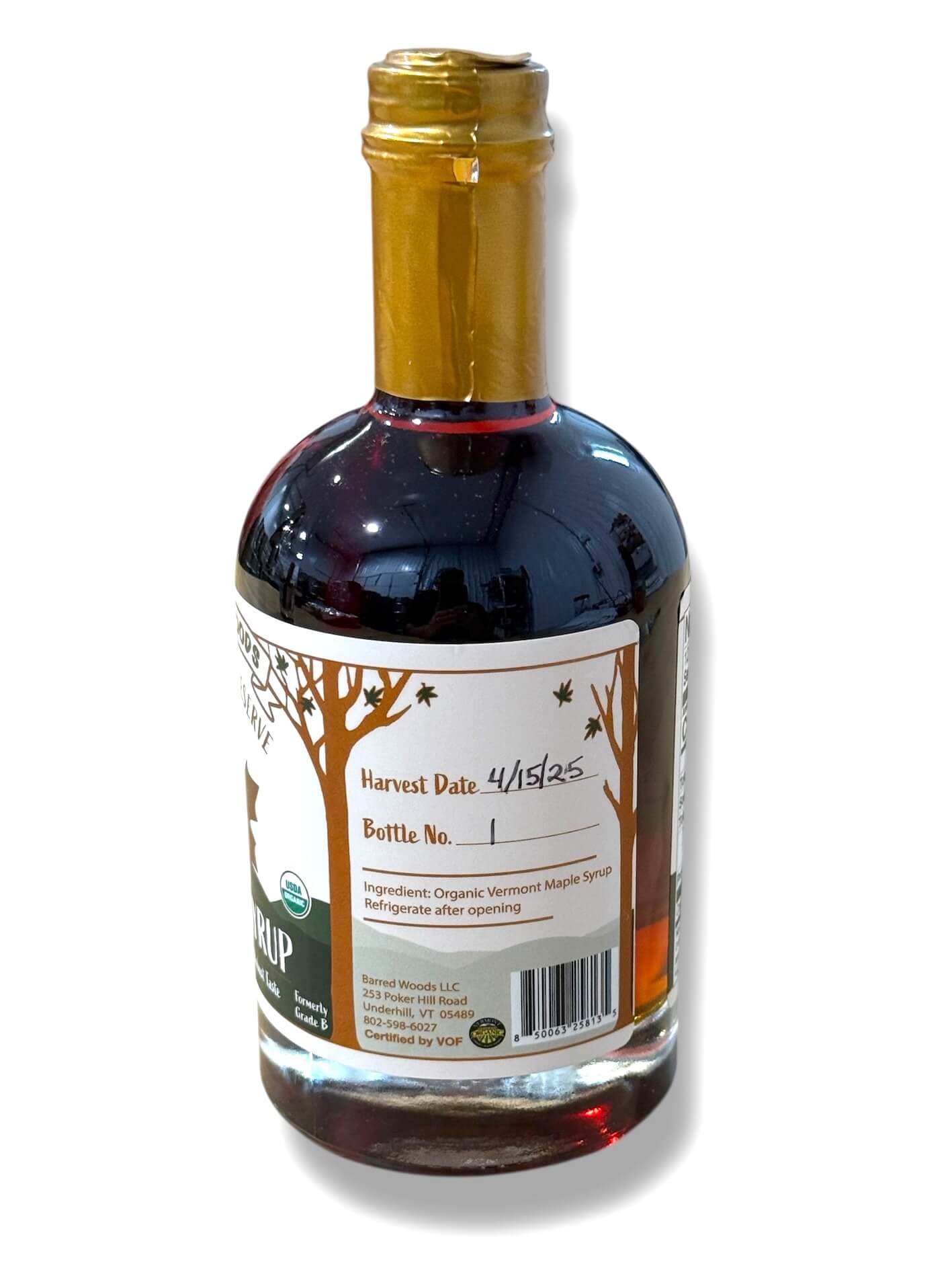 2025 Dark Reserve Organic Vermont Maple Syrup – Barred Woods Maple