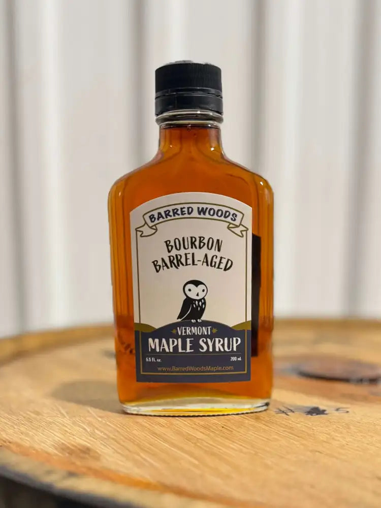 Bourbon Barrel Aged Maple Syrup in Glass Flask – Barred Woods Maple